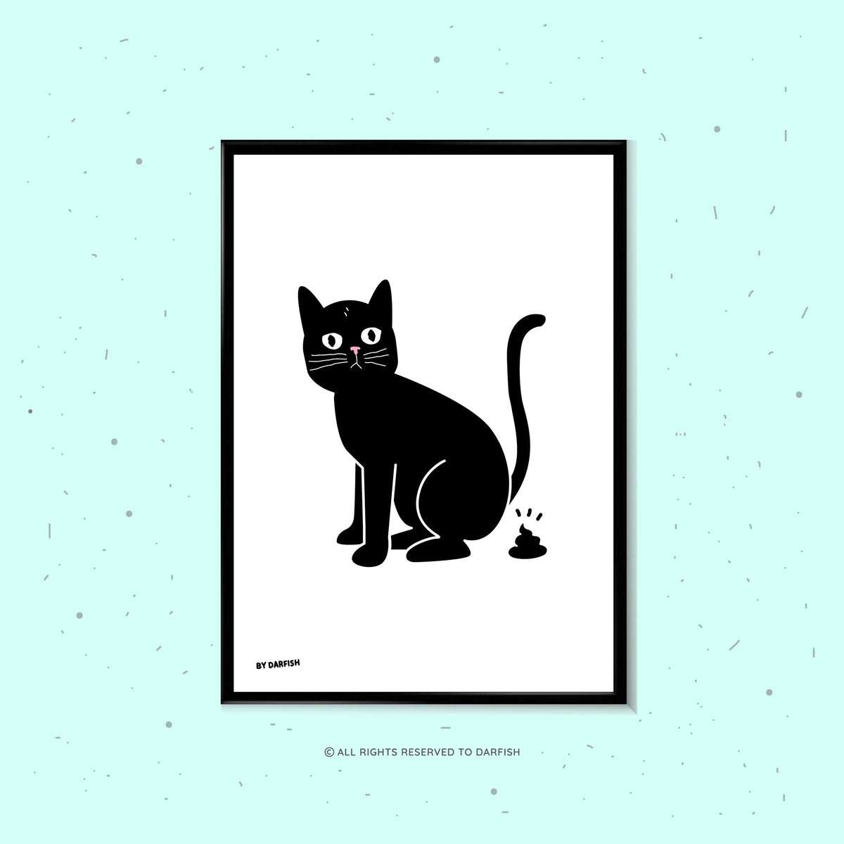 Cat Poo A4 Print – DARFISH
