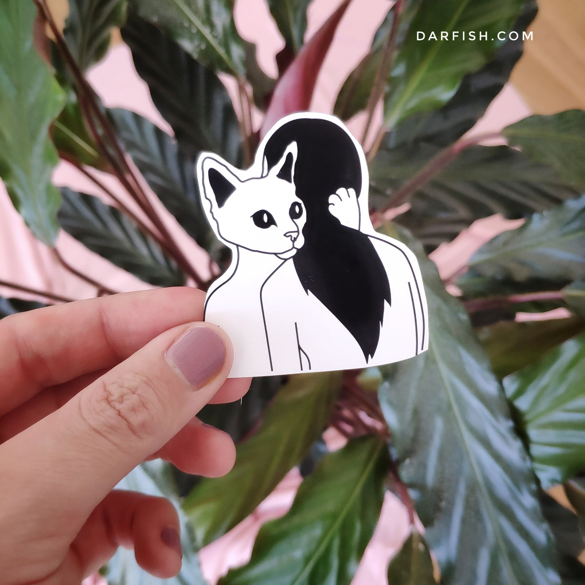 Cat hug sticker – DARFISH