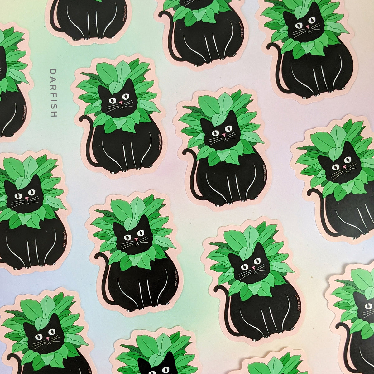 Plant Face Cat Sticker – DARFISH