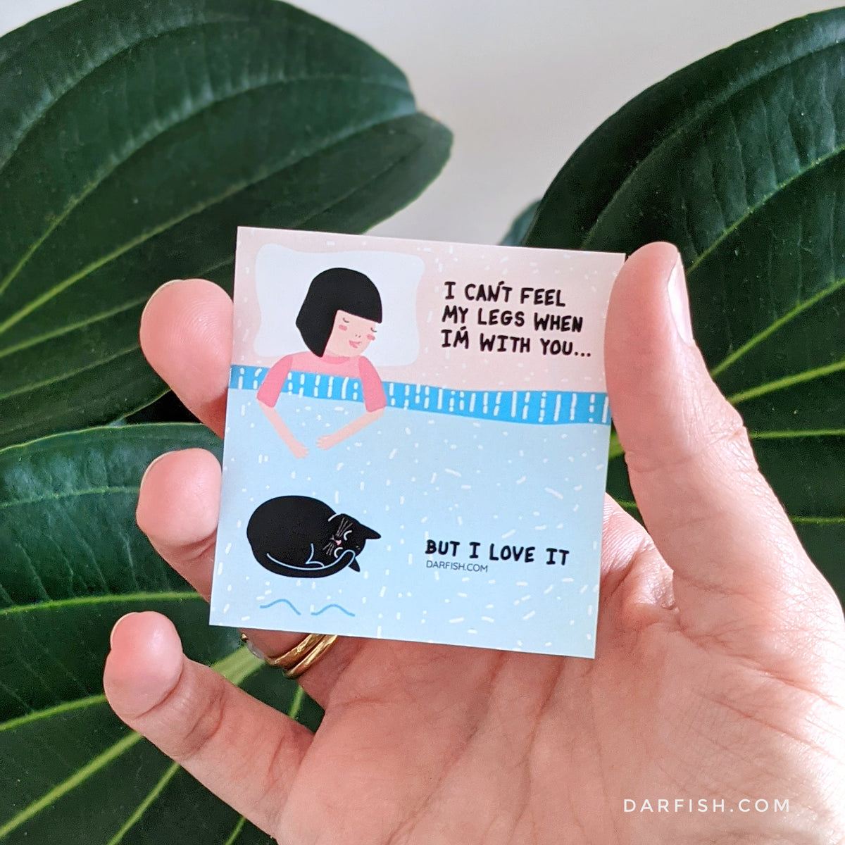 Can't feel my legs Cat Sticker – DARFISH